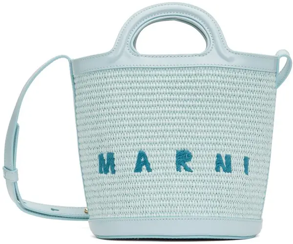 Marni Small Tropicalia Bucket Bag In 00v18 Pale Mint - 10